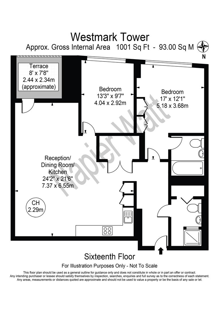 Westmark Tower, West End Gate, London, W2, 2 bedroom Flat, 17376413 ...